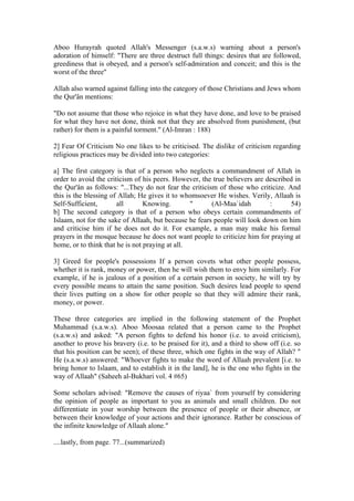 Riyaa hidden shirk | PDF