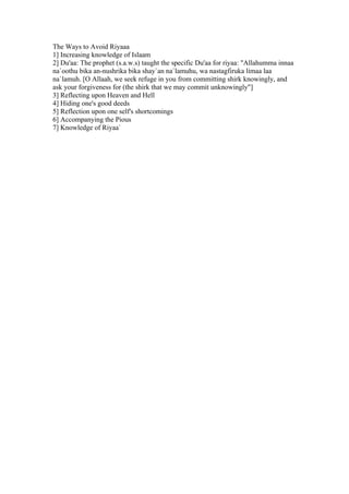 Riyaa hidden shirk | PDF