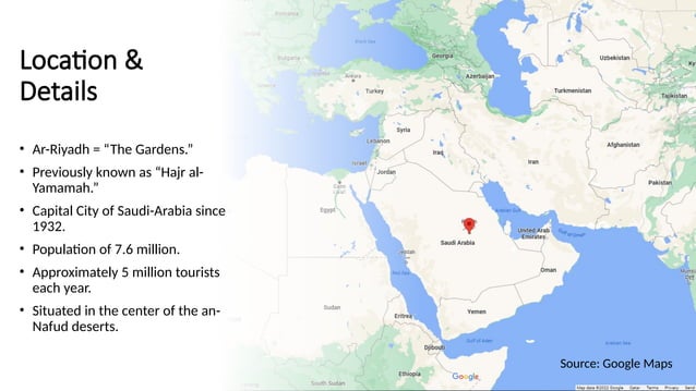 The Urban Development of Riyad City - Saudi Arabia (KSA) | PPTX