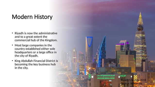 The Urban Development of Riyad City - Saudi Arabia (KSA) | PPTX