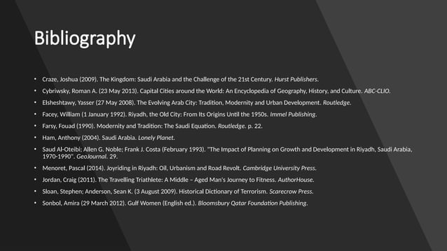 The Urban Development of Riyad City - Saudi Arabia (KSA) | PPTX