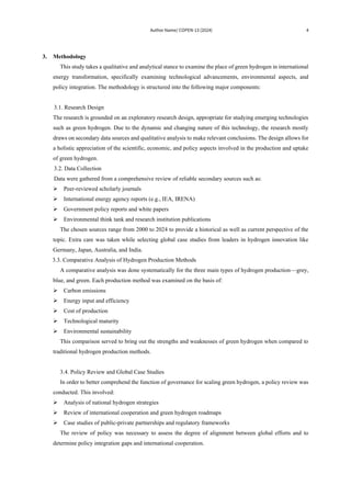 Green Hydrogen and It's Economic Impacts | PDF