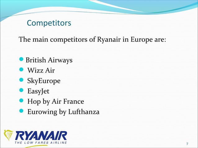 Riyanair marketing case study | PPT