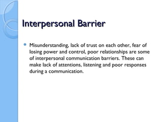 barriers of communication | PPT