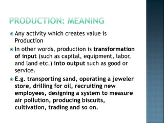 Theory of production management | PPTX