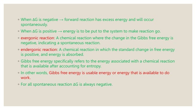 THE CONCEPT OF ENTHALPY, ENTROPY AND FREE ENERGY | PPTX | Chemistry ...