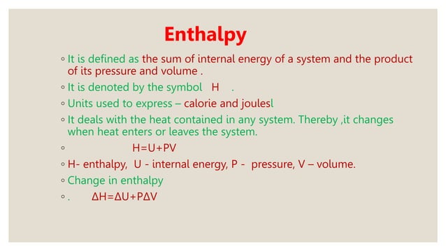 THE CONCEPT OF ENTHALPY, ENTROPY AND FREE ENERGY | PPTX | Chemistry ...