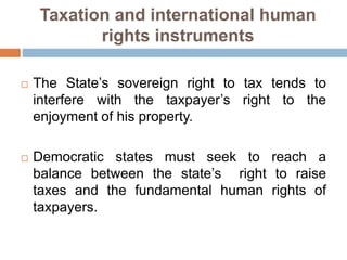 The International Covenant on Civil and Political Rights and Taxation ...
