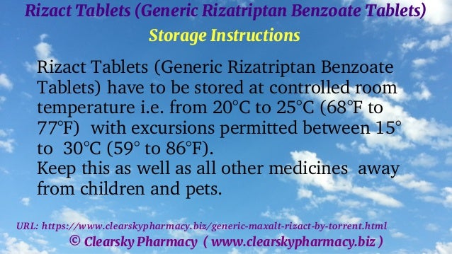 Rizact Tablets (Generic Rizatriptan Benzoate Tablets) | PDF