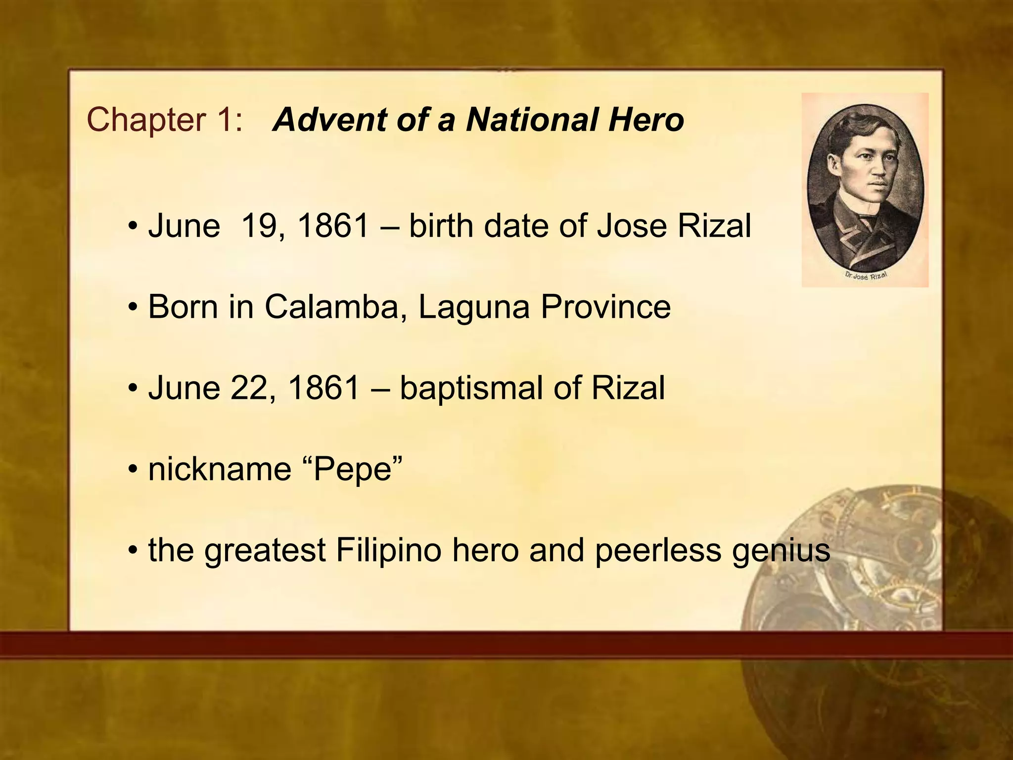Rizal - Chapter 1 | PPTX