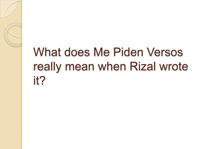 Mi Piden Versos | PPTX