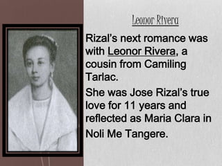 Rizal's lover -Leonor Valenzuela and Leonor Rivera | PPTX