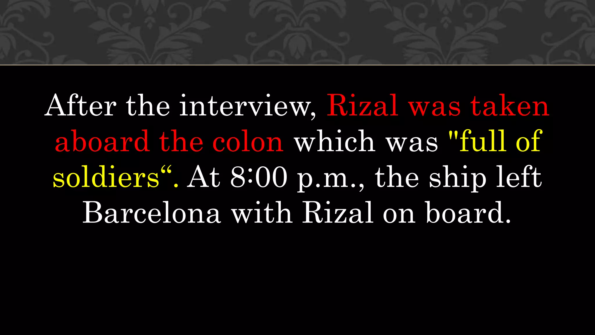 RIZAL CHAPTER 23 LAST TRIP ABROAD | PPTX