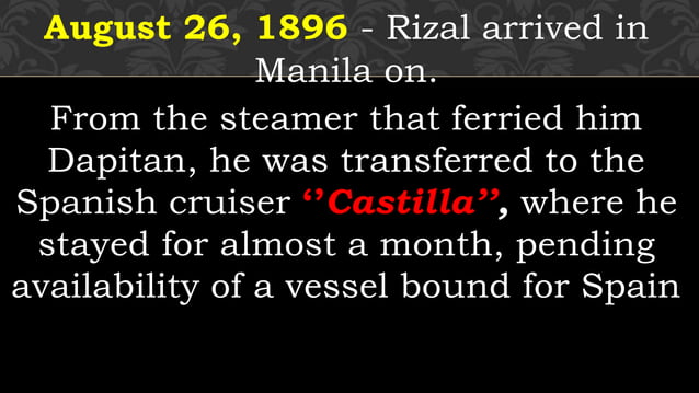 RIZAL CHAPTER 23 LAST TRIP ABROAD | PPTX | Cruises | Travel Type