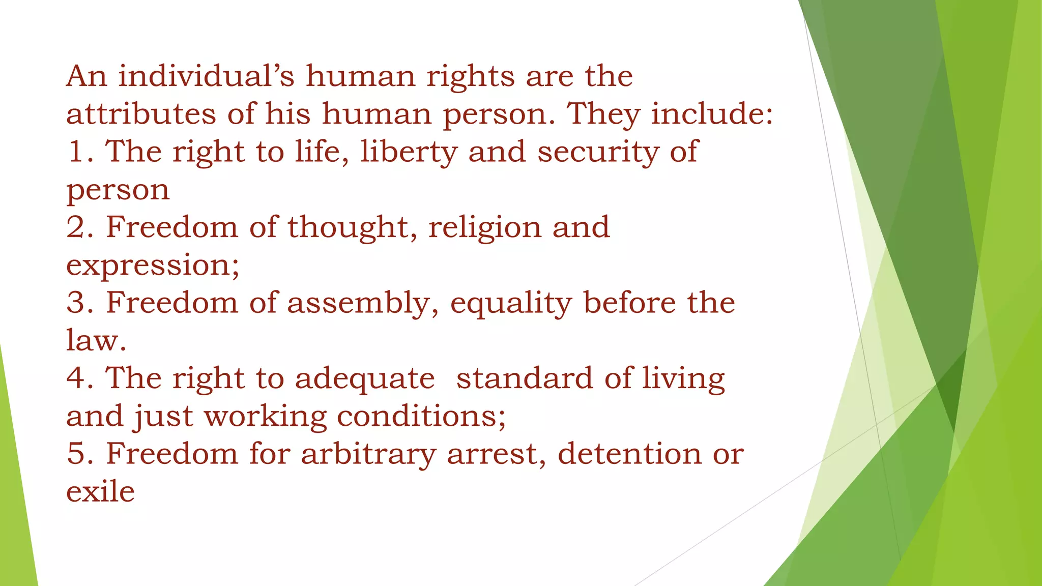 Human Rights denied to Filipinos | PPTX