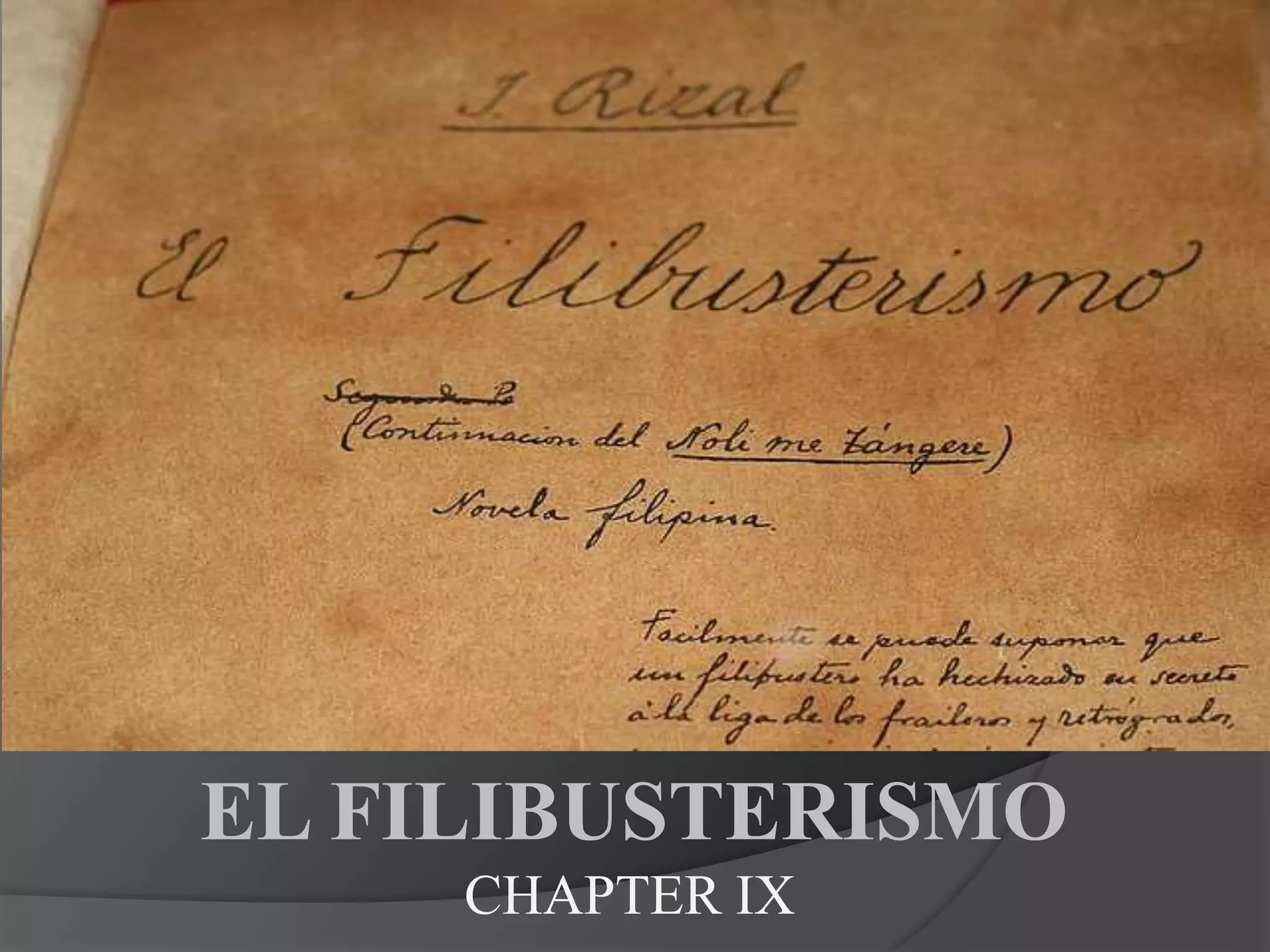 El filibusterismo | PPTX