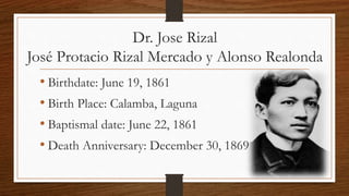Dr. Jose Rizal's Family | PPTX
