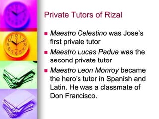 Rizal chapter 3 - early education in calamba and biñan | PPTX