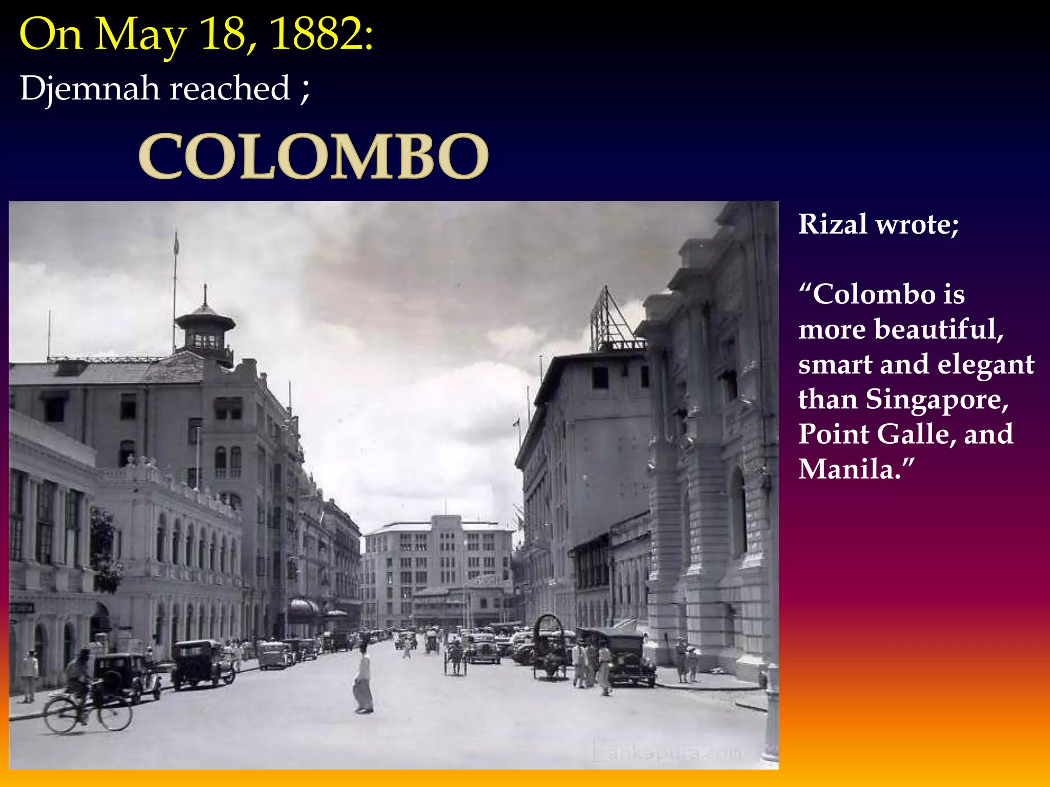 Rizal first travel abroad - sOCSCI 6 | PPTX