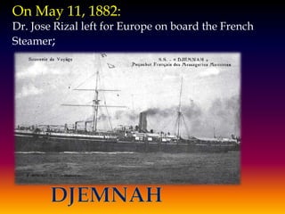 Rizal first travel abroad - sOCSCI 6 | PPTX