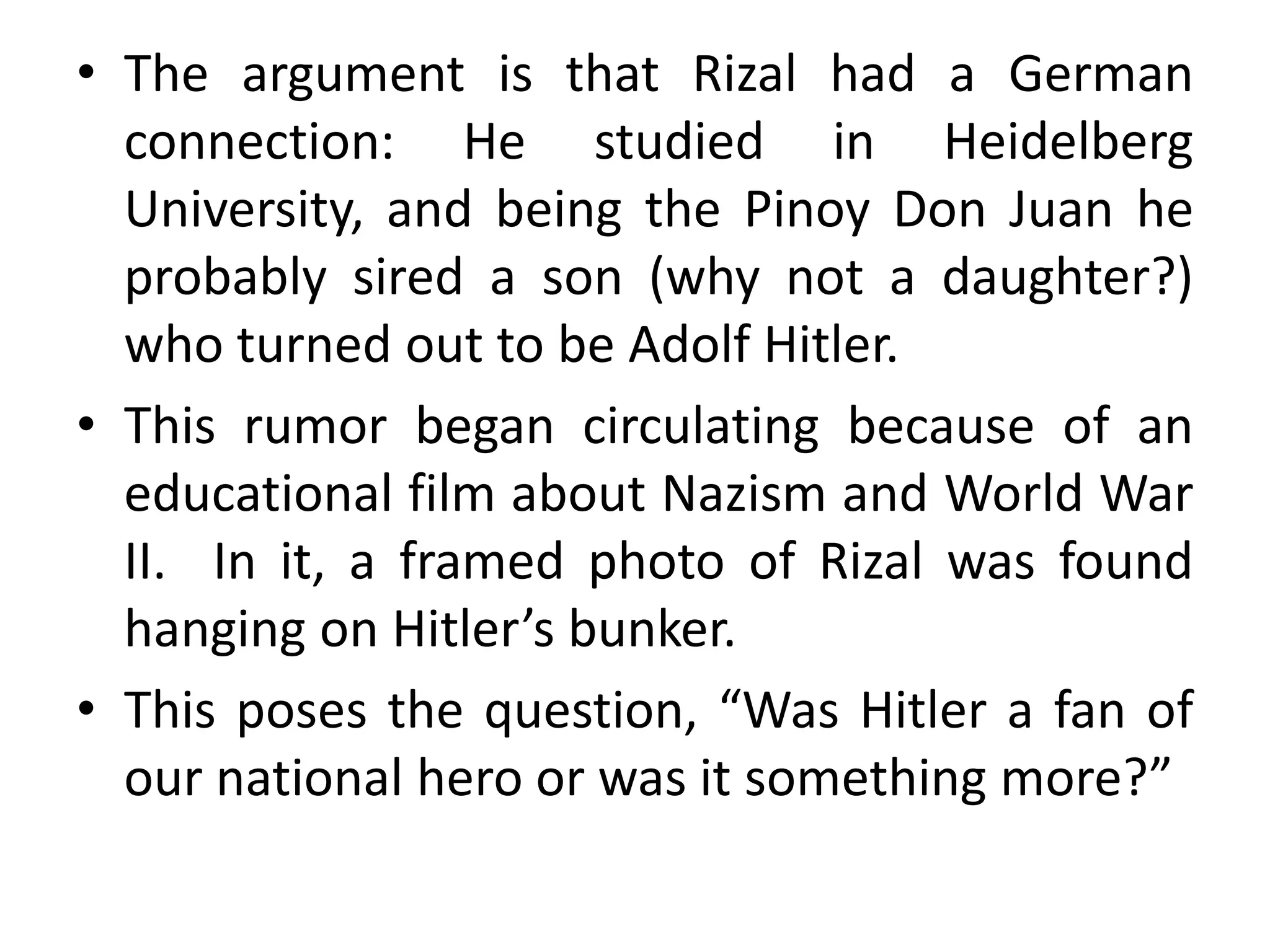 Rizal hitler-zedong-controversy | PPTX