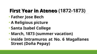 Rizal-in-Ateneo.ppt lifes and work rizal | PPT