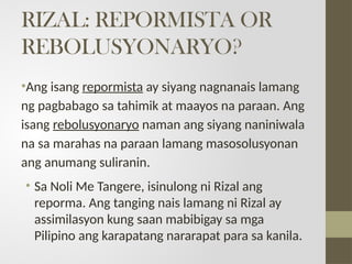 This talks about the different issues concerning Jose Rizal | PPTX