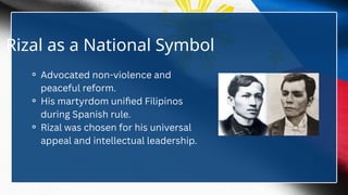 Rizal - Lesson 10 National Symbol - Life and Works of Rizal | PPTX