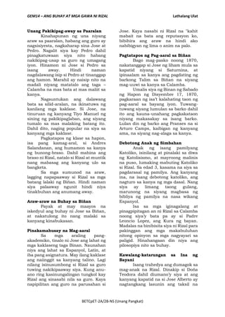 Ang Buhay at mga Gawa ni Rizal (Life and Works of Rizal) | PDF