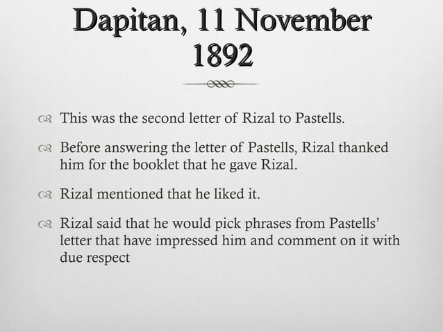 Rizal Pastells Correspondence | PPT | Christianity | Religion ...