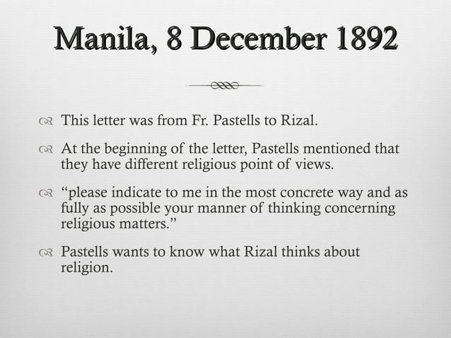 Rizal Pastells Correspondence | PPT | Christianity | Religion ...