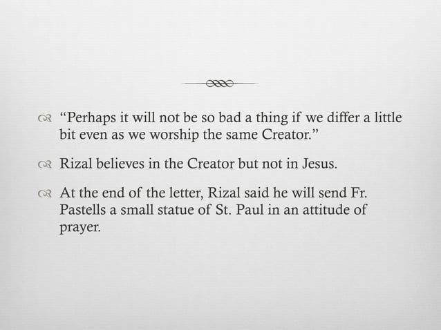 Rizal Pastells Correspondence | PPT | Christianity | Religion ...