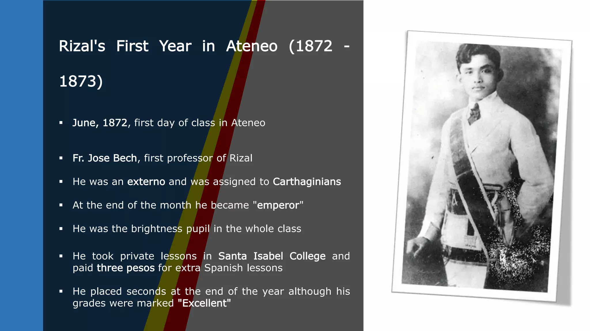 Rizal Chapter 4: Scholastic Triumphs at Ateneo de Manila (1872 – 1877 ...