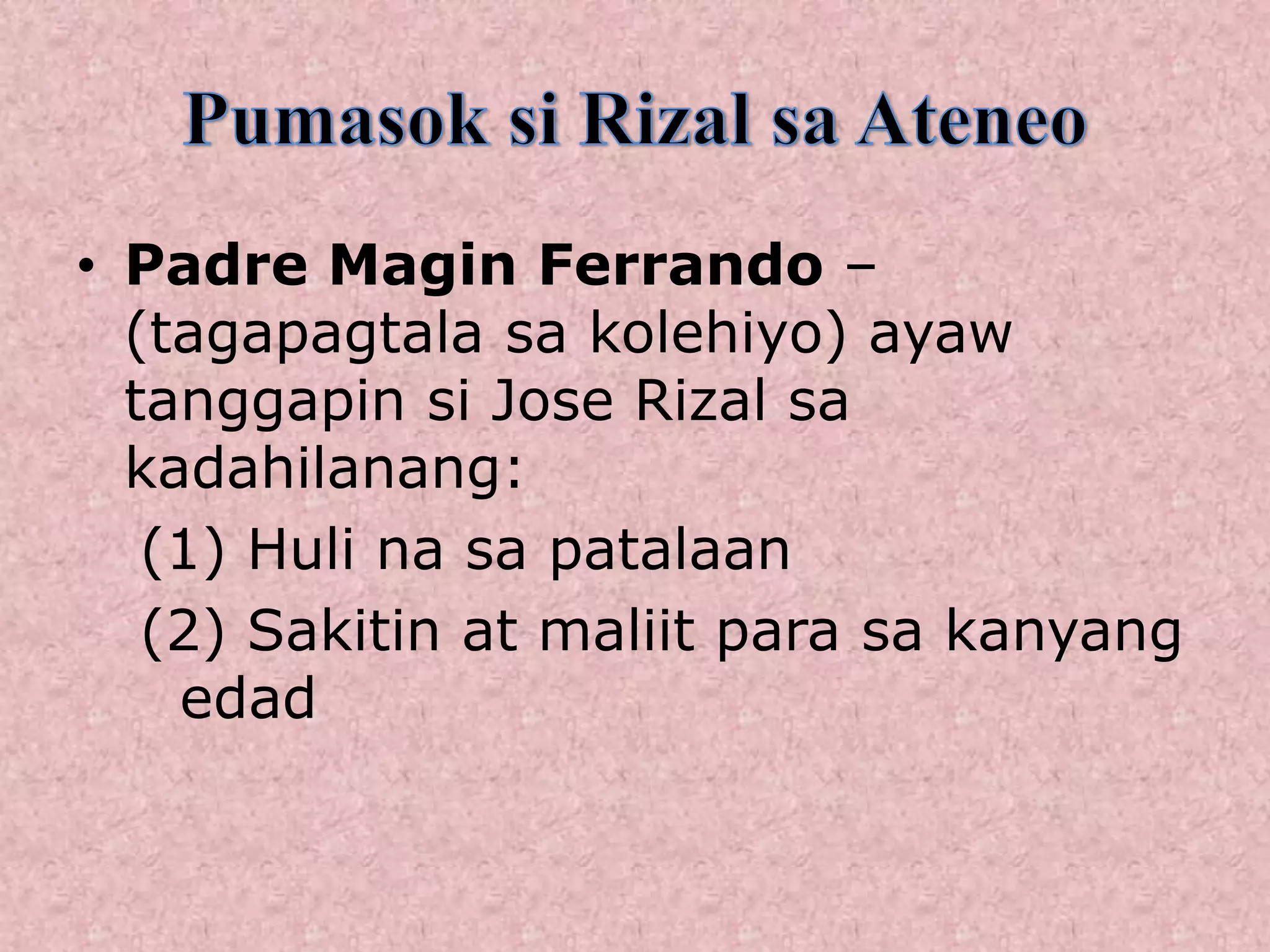 Rizal - Kabanata 4 | PPTX