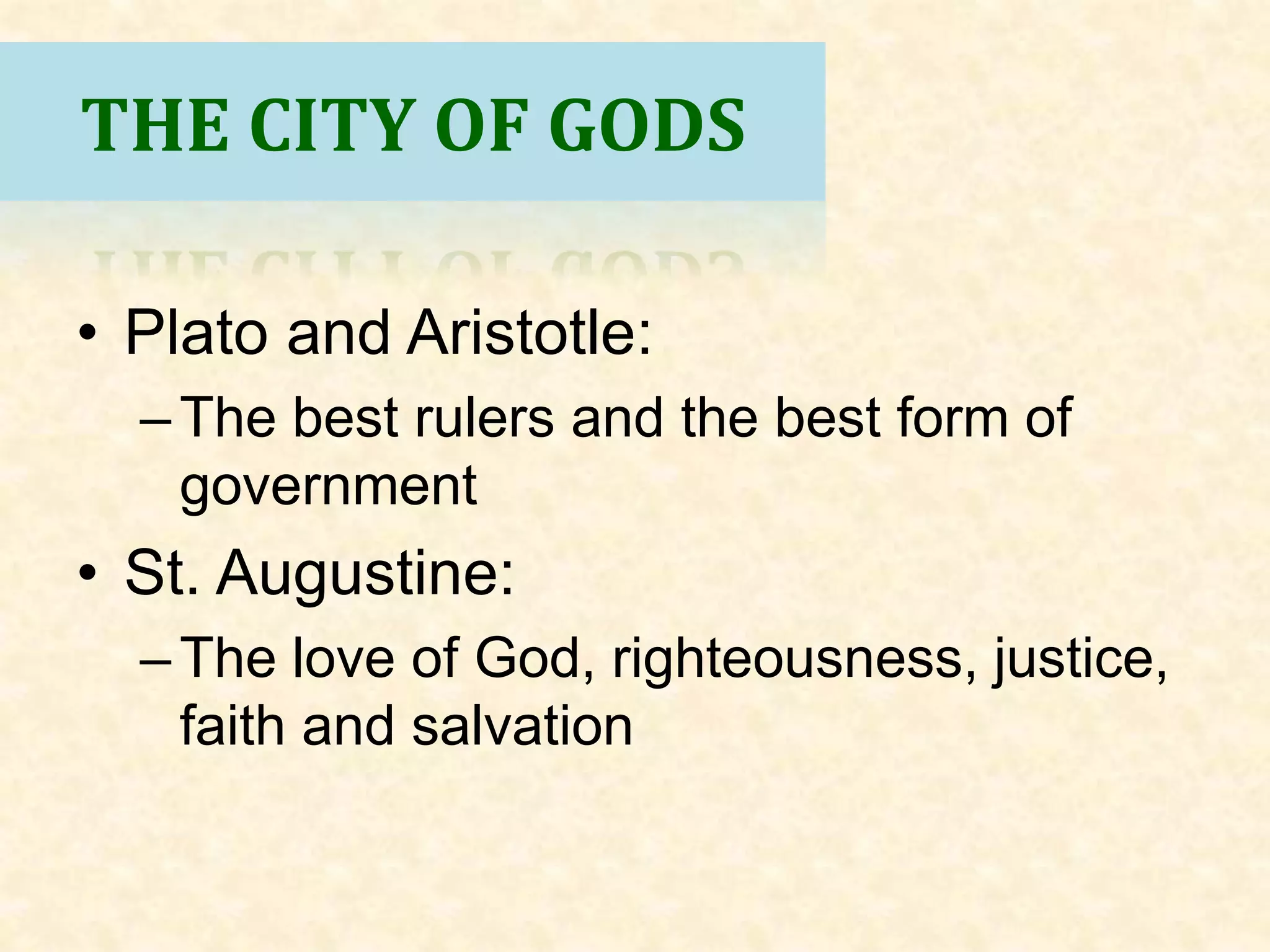 St. Augustine - City of God and City of Man | PPTX