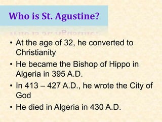 St. Augustine - City of God and City of Man | PPTX