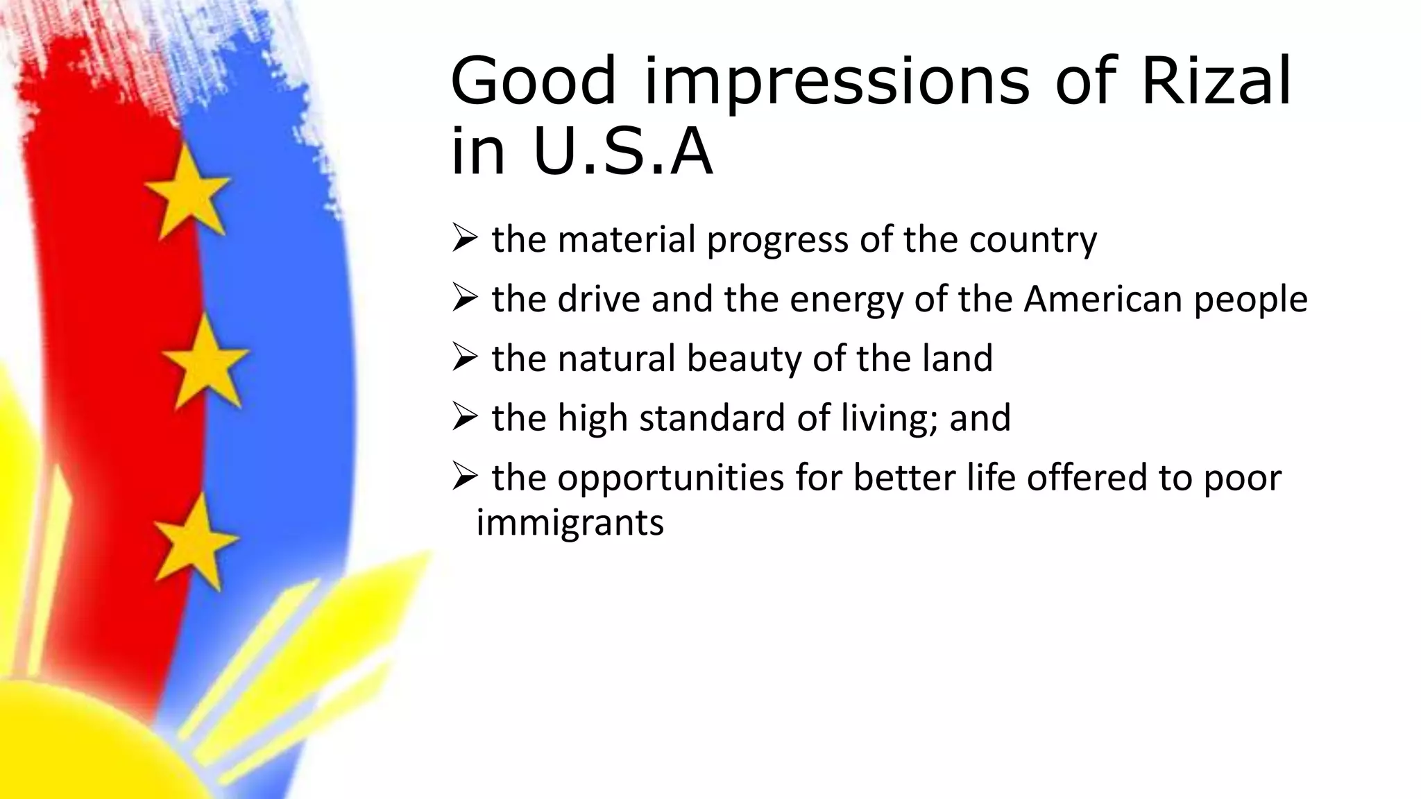 Dr. Jose Rizal in the United States of America | PPTX