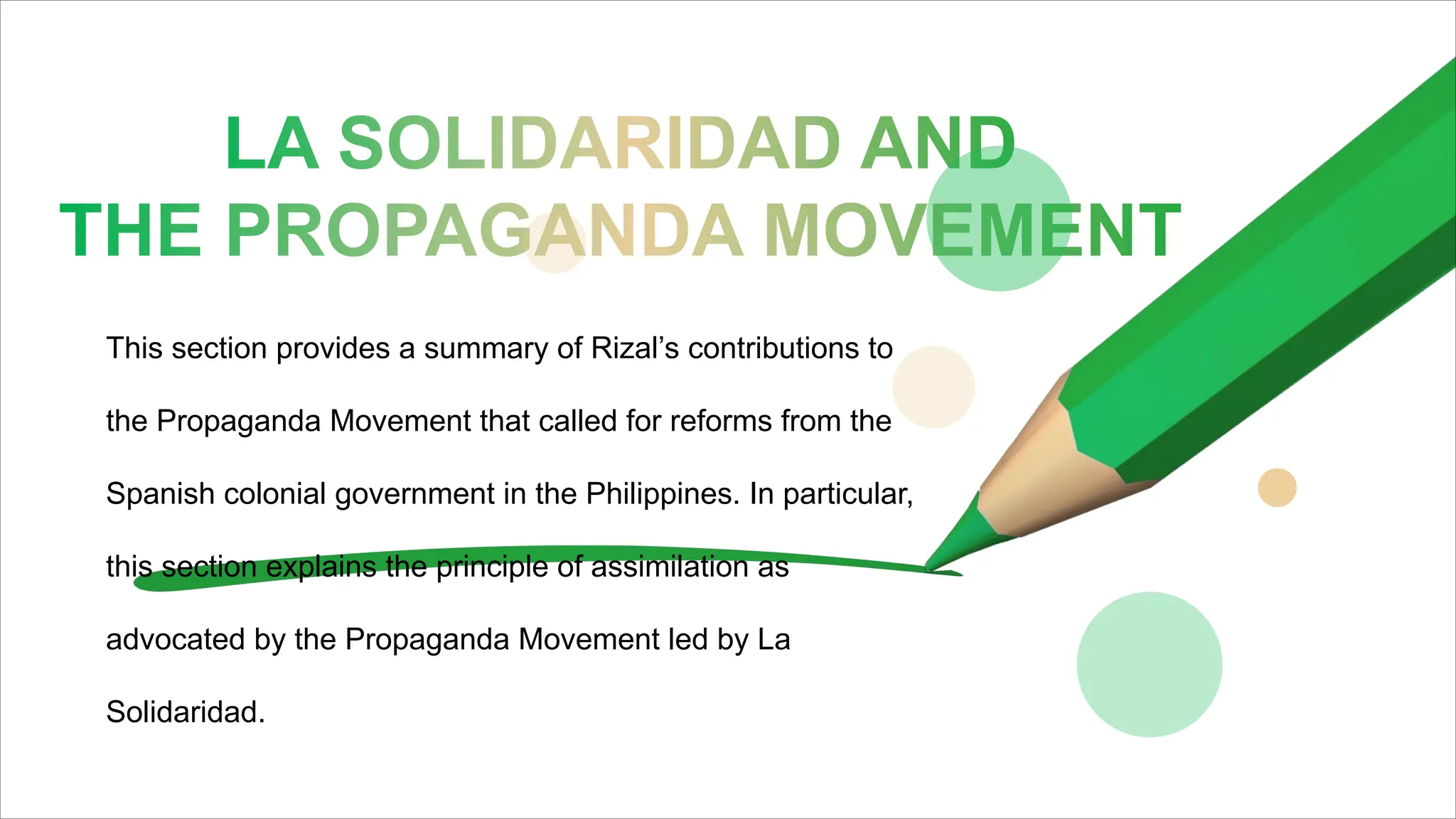 LA SOLIDARIDAD AND THE PROPAGANDA MOVEMENT | PDF