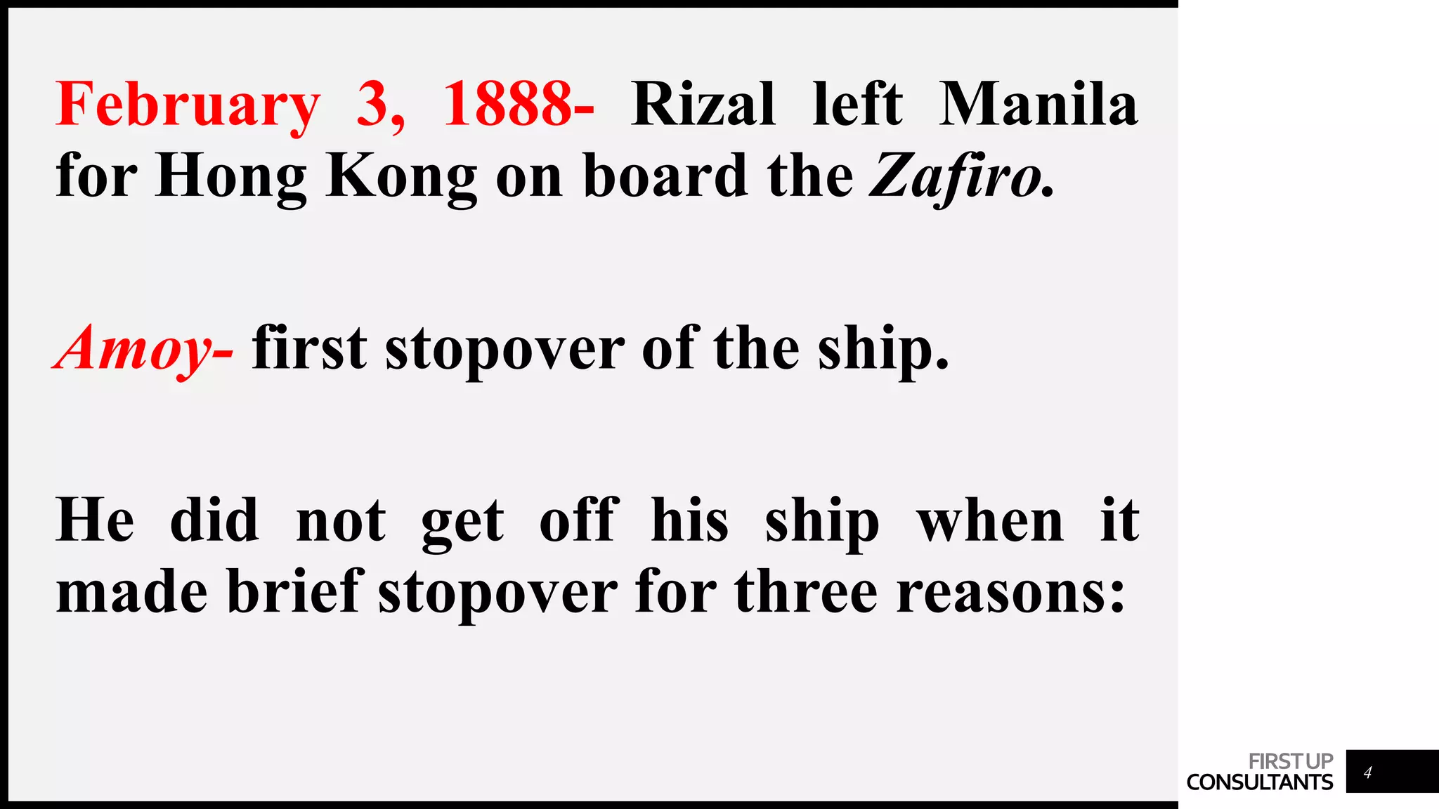 Rizal IN HONG KONG AND MACAU | PPTX