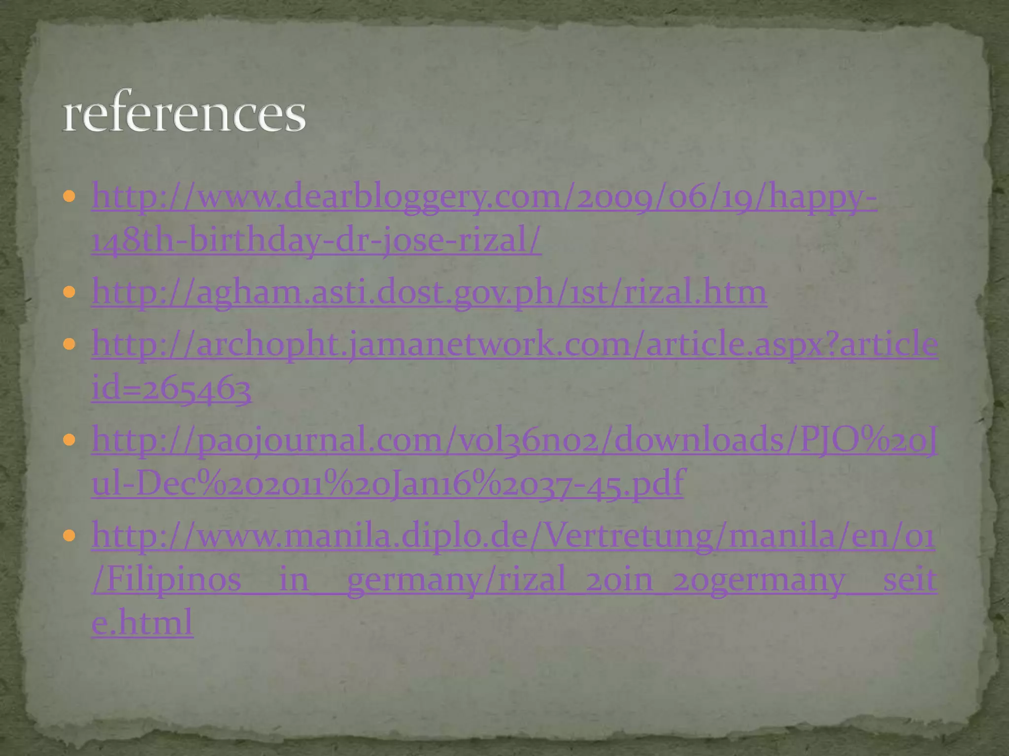 Rizal as a doctor | PPTX