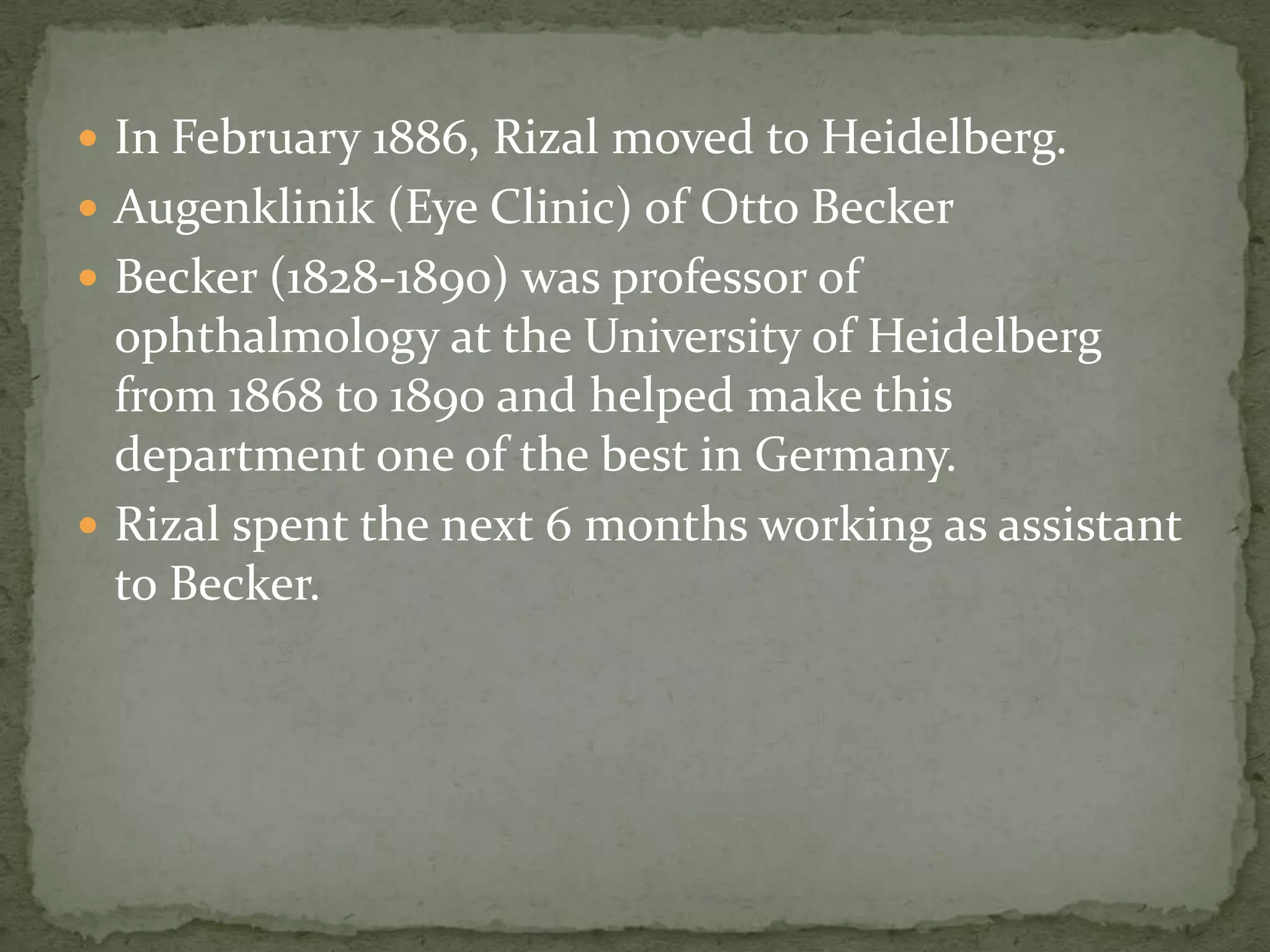 Rizal as a doctor | PPTX