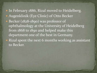 Rizal as a doctor | PPTX