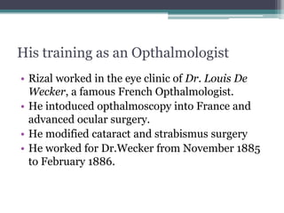 Rizal as a doctor | PPTX