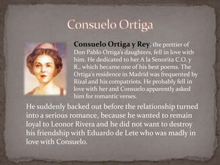 Jose Rizal: As a Lover | PPTX