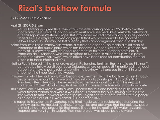 Rizal as an engineer | PPTX | Bereavement | Family and Relationships