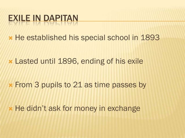 Rizal as a teacher | PPTX | Education