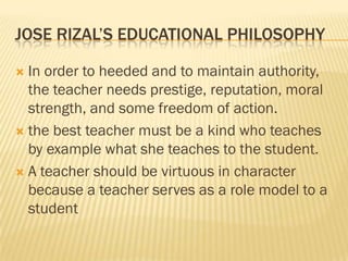 Rizal as a teacher | PPTX