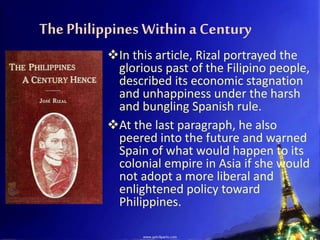 Rizal as historian | PPTX