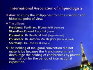 Rizal as historian | PPTX
