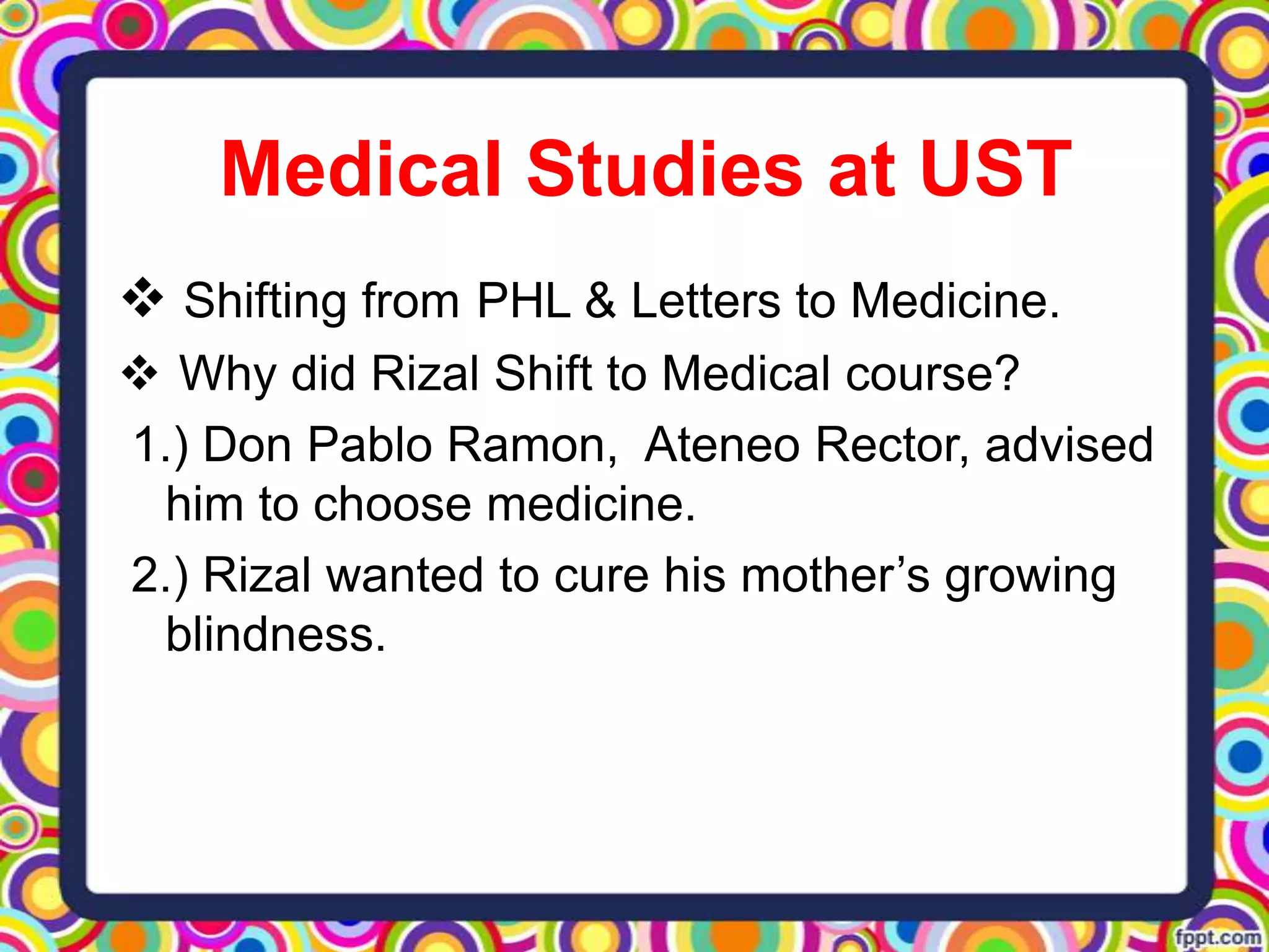 Rizal in ateneo de manila and UST | PPTX